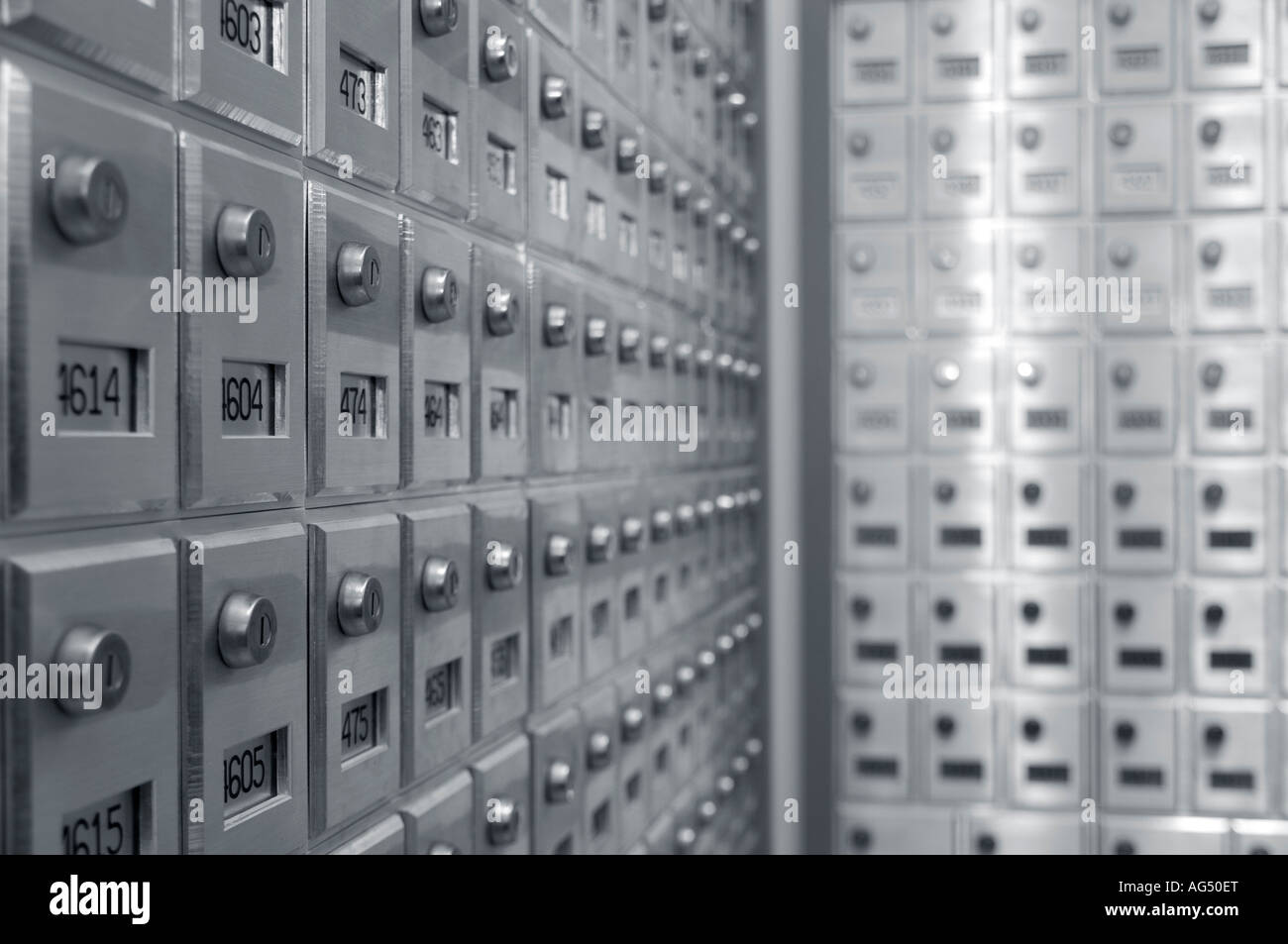 Rows of personal mailboxes Stock Photo - Alamy