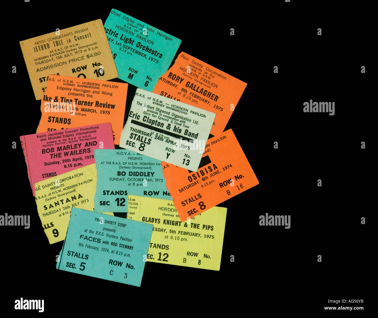 Concert ticket 1970 hi-res stock photography and images - Alamy