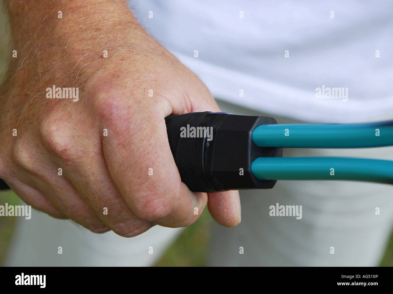 Male athlete gripping tennis racket hi-res stock photography and images ...