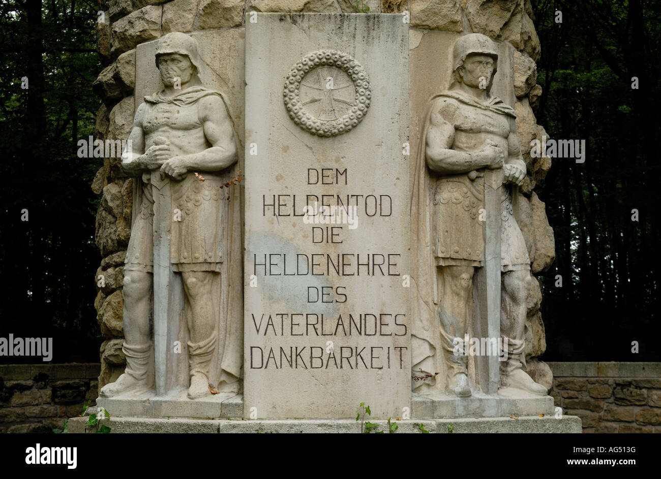 German war memorial in World War One cemetery in Bouligny, France Stock ...