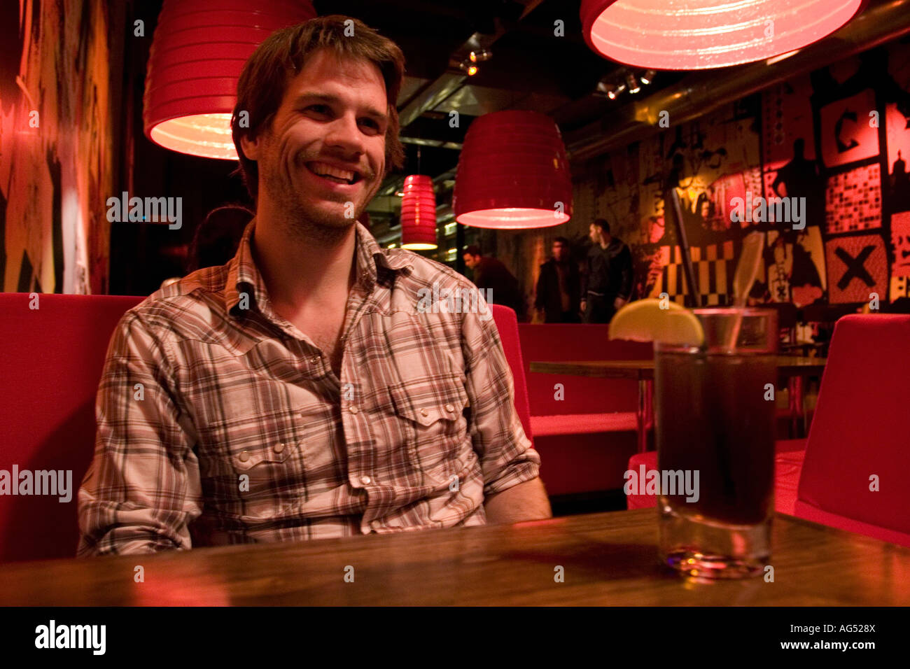 Man in A Bar Stock Photo - Alamy