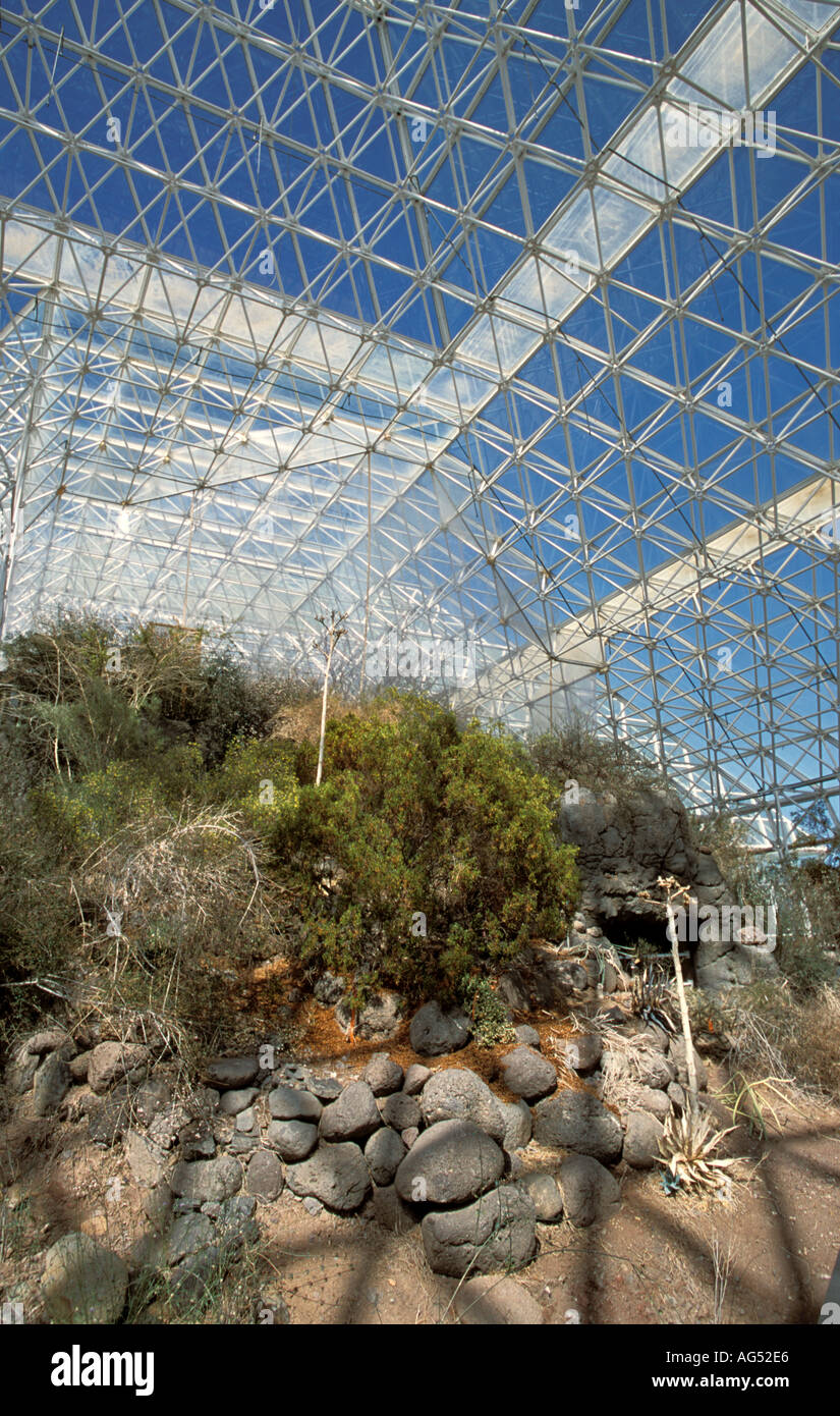 Biosphere 2 Sonoran Desert Arizona USA Desert Section Interior Stock ...