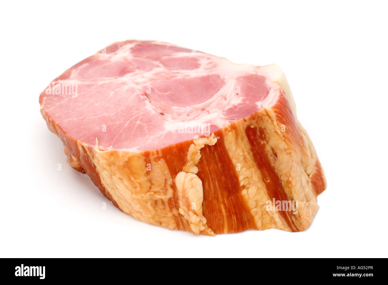series object on white food meat gammon Stock Photo - Alamy