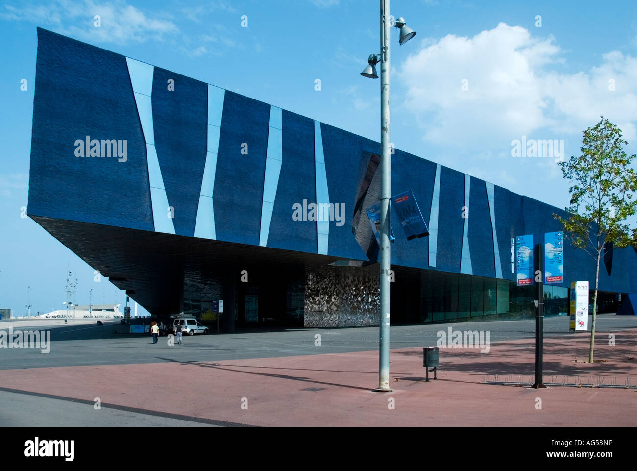 Edificio Fórum, Barcelona, Spain, Europe, designed by Swiss architects, Herzog & de Meuron Stock ...