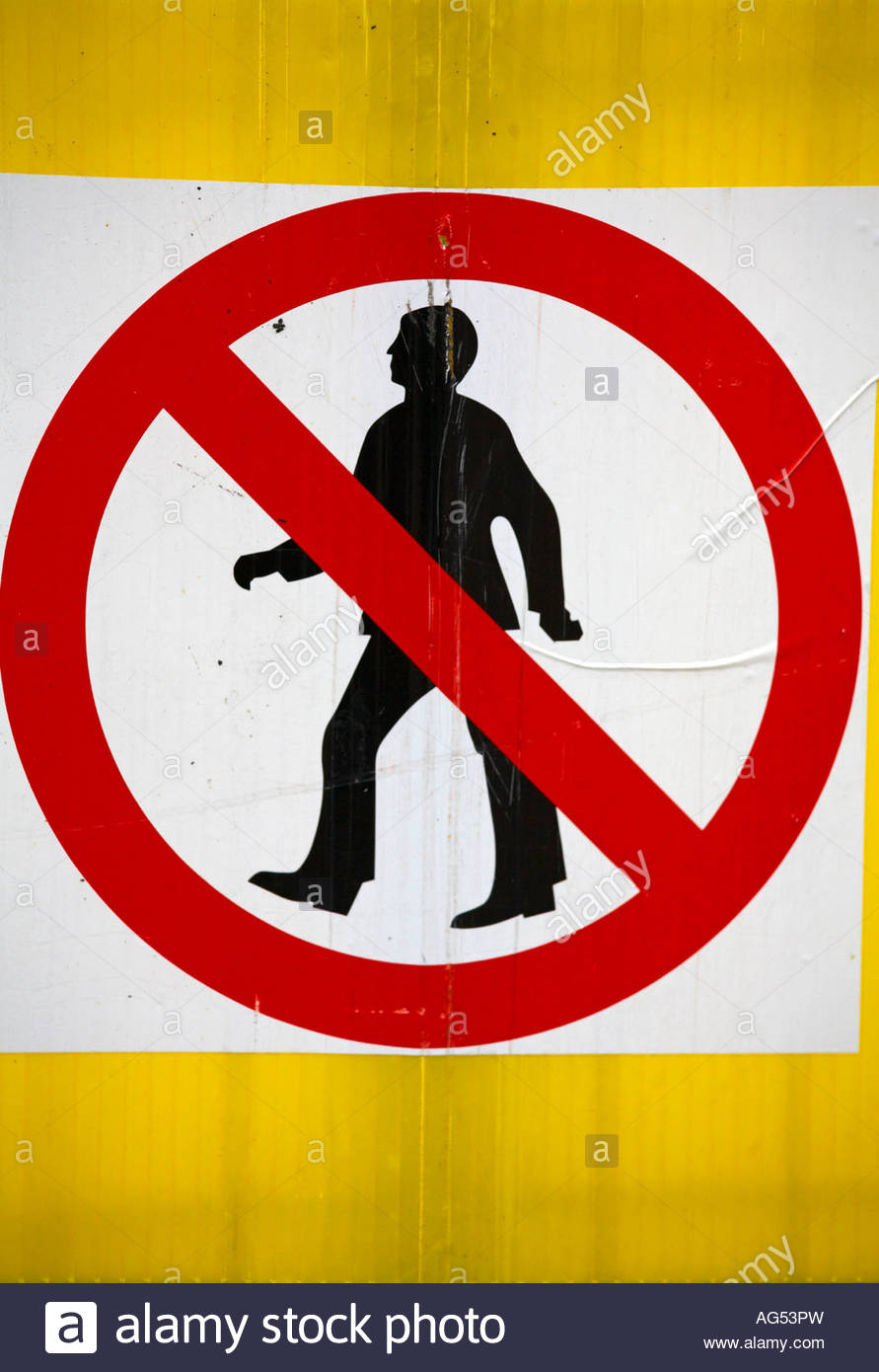 No entry signpost Stock Photo - Alamy