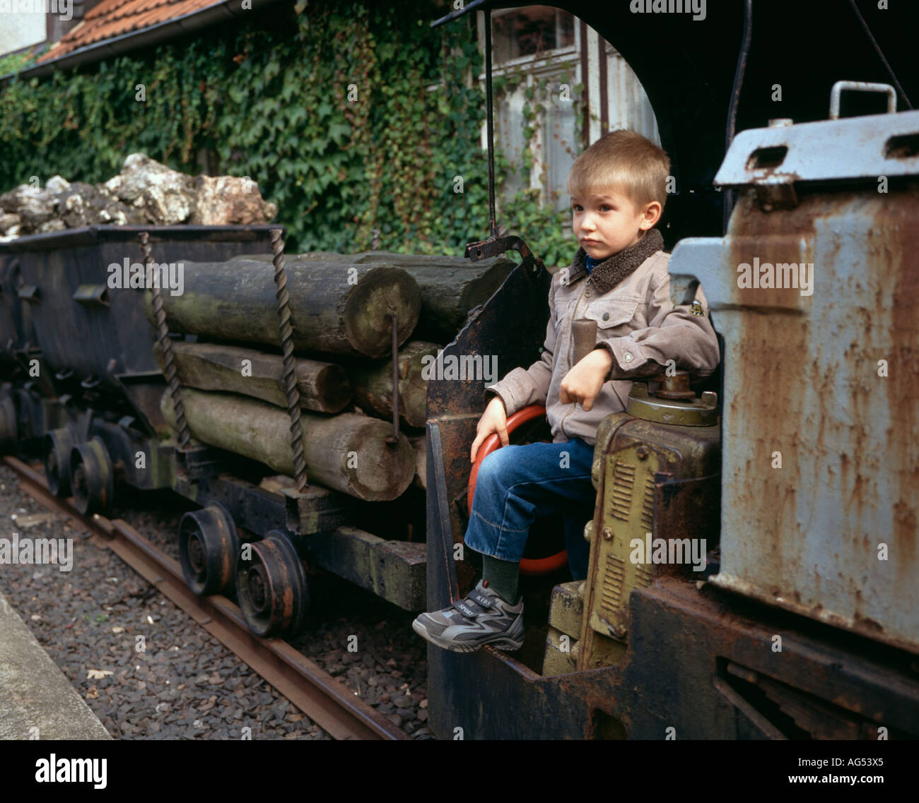 The engine driver Stock Photo - Alamy