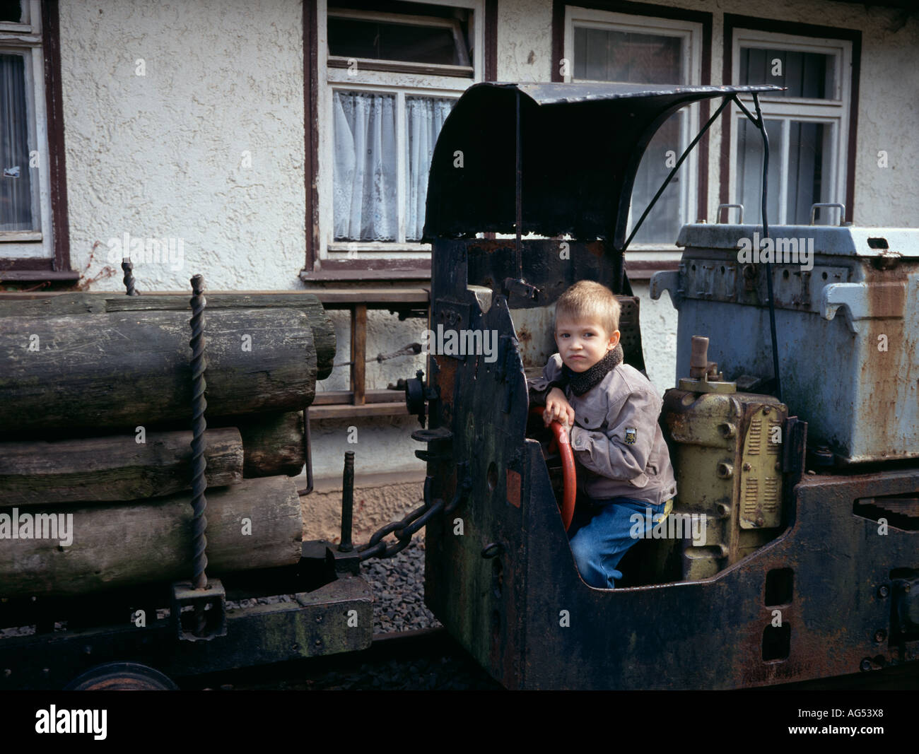 The engine driver Stock Photo - Alamy