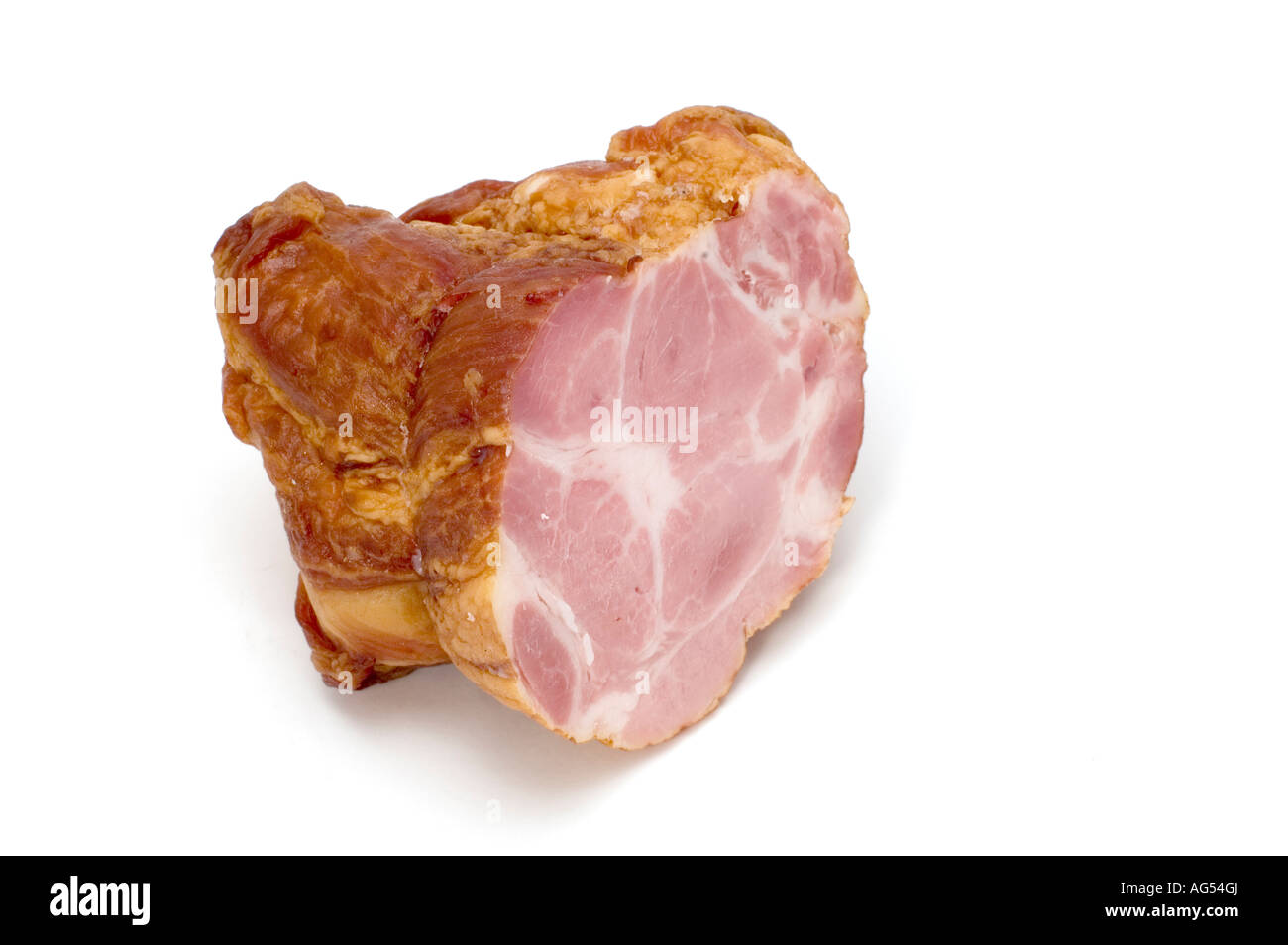 series object on white food gammon Stock Photo - Alamy