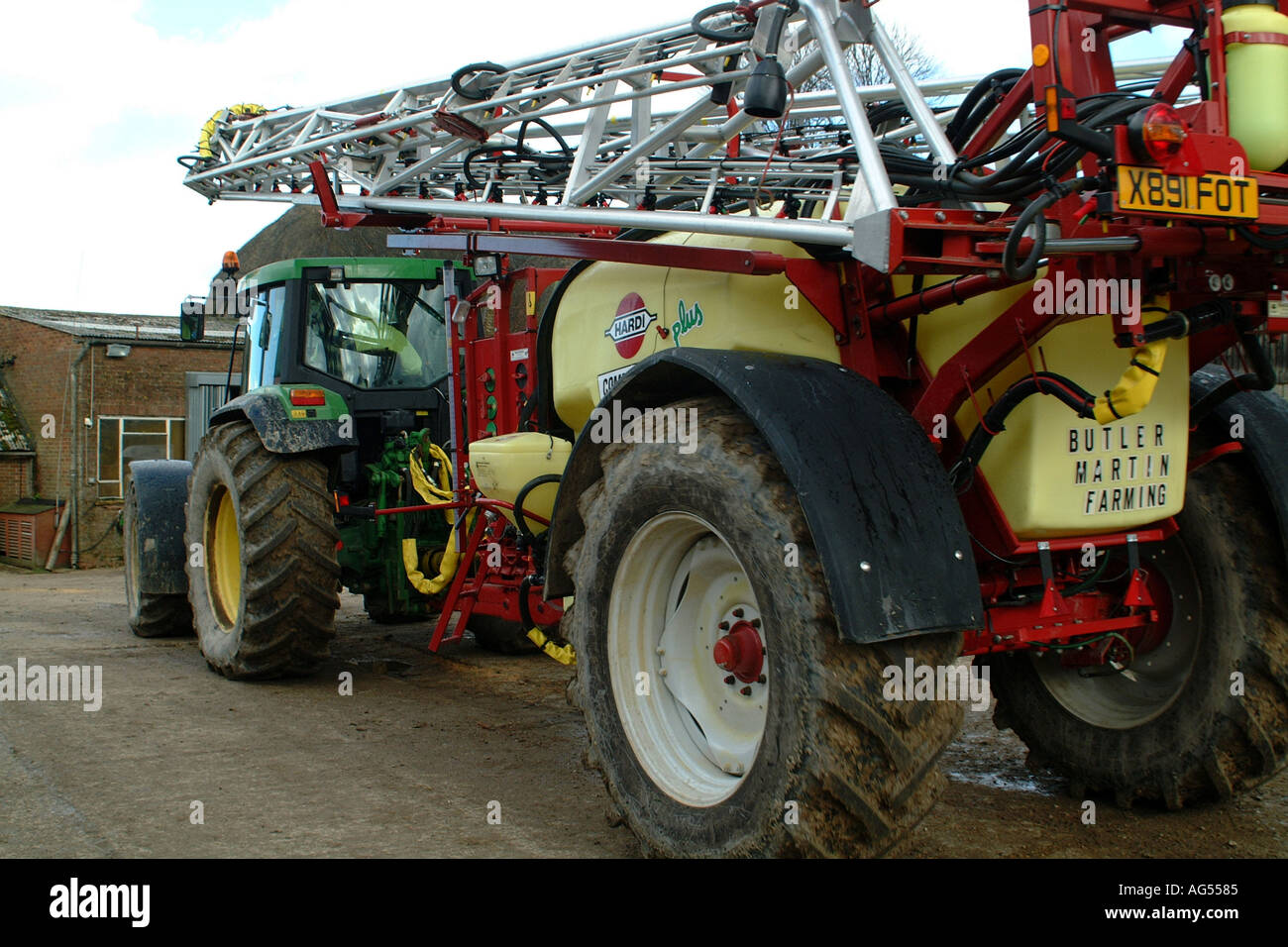 Crop Spraying Tractor Unit Stock Photo - Alamy
