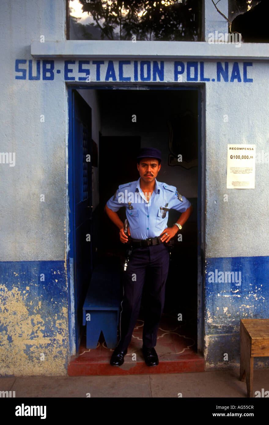 Guatemalan people person male man policeman police officer police ...