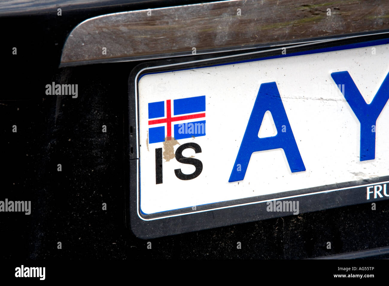 License plate in Iceland Stock Photo - Alamy