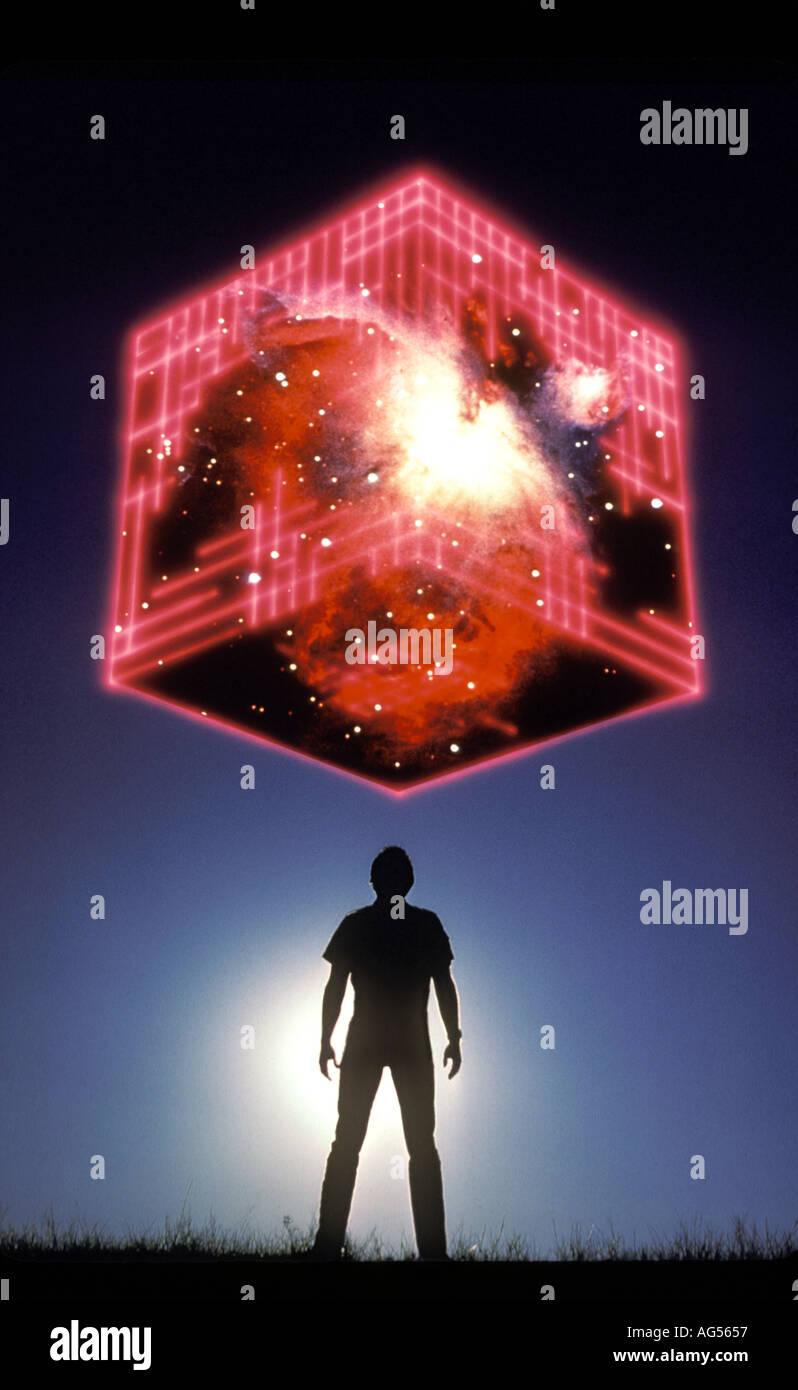Man Space Cube Stock Photo - Alamy