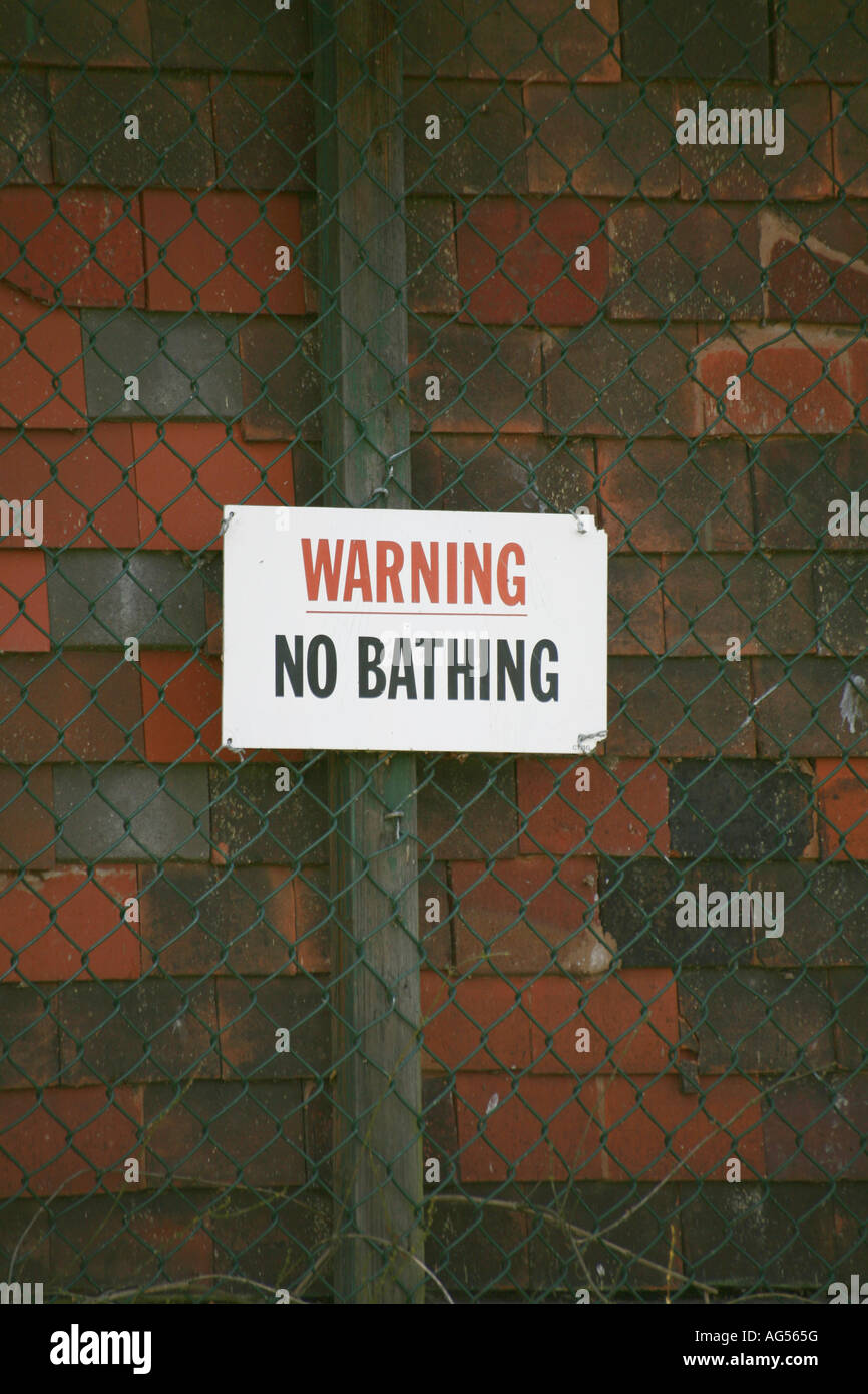 No Bathing Sign 001 Stock Photo - Alamy