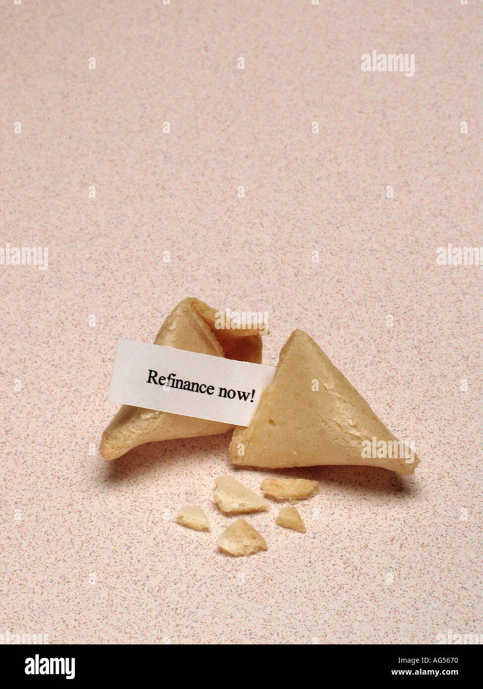 Fortune Cookie with Business Message Stock Photo - Alamy