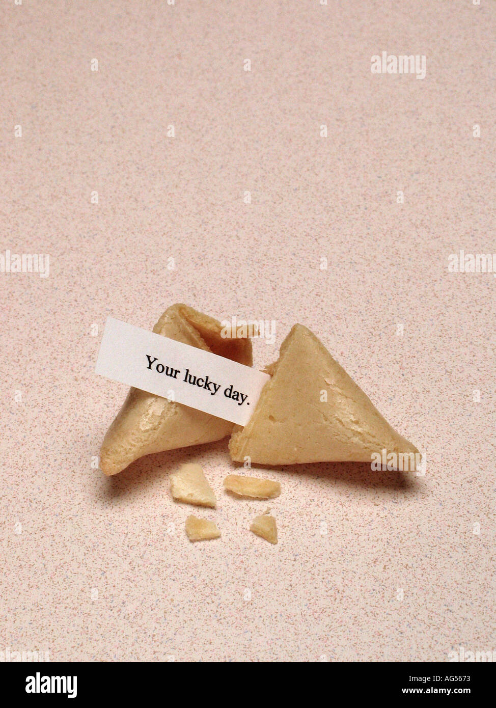 Fortune Cookie with Business Message Stock Photo - Alamy