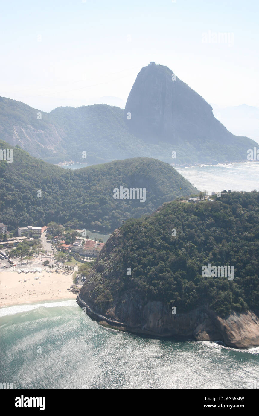 Aerial view of Leme beach Rio de Janeiro Stock Photo - Alamy