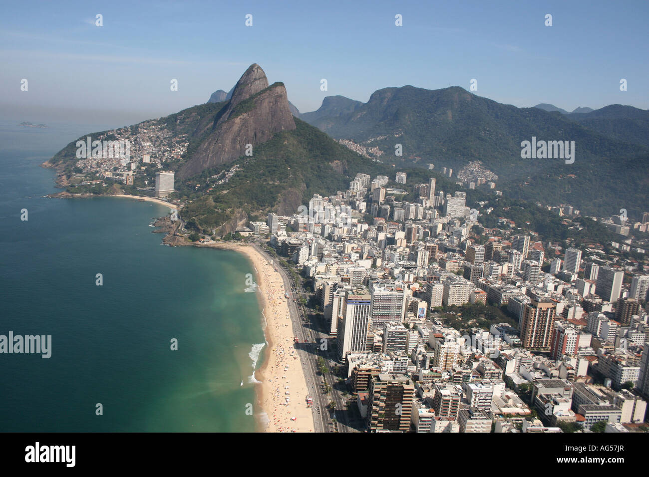Aerial view of Leblon beach Rio de Janeiro Stock Photo - Alamy
