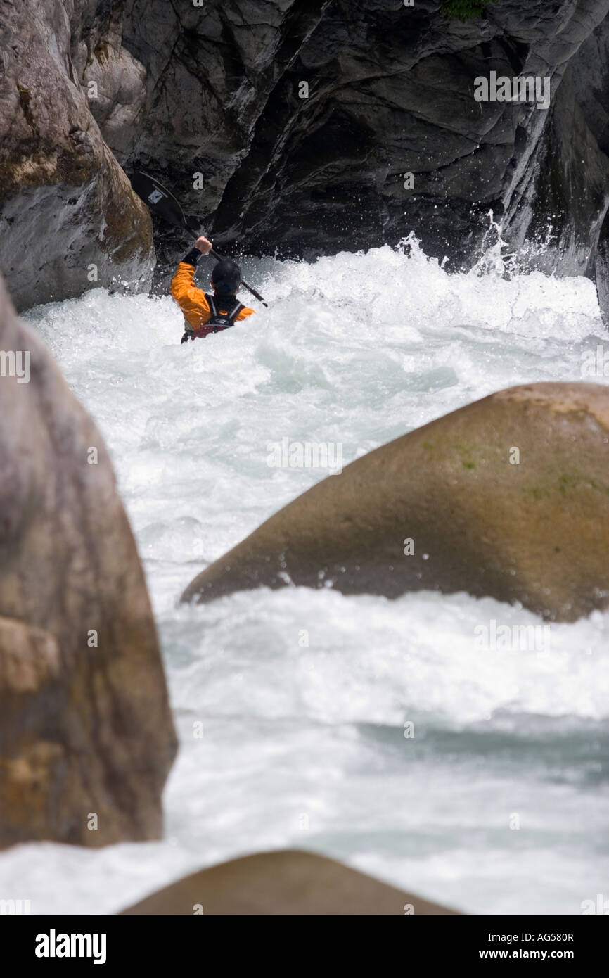 South America Central Chile Rio Claro near Los Quenas upper Rio Claro ...