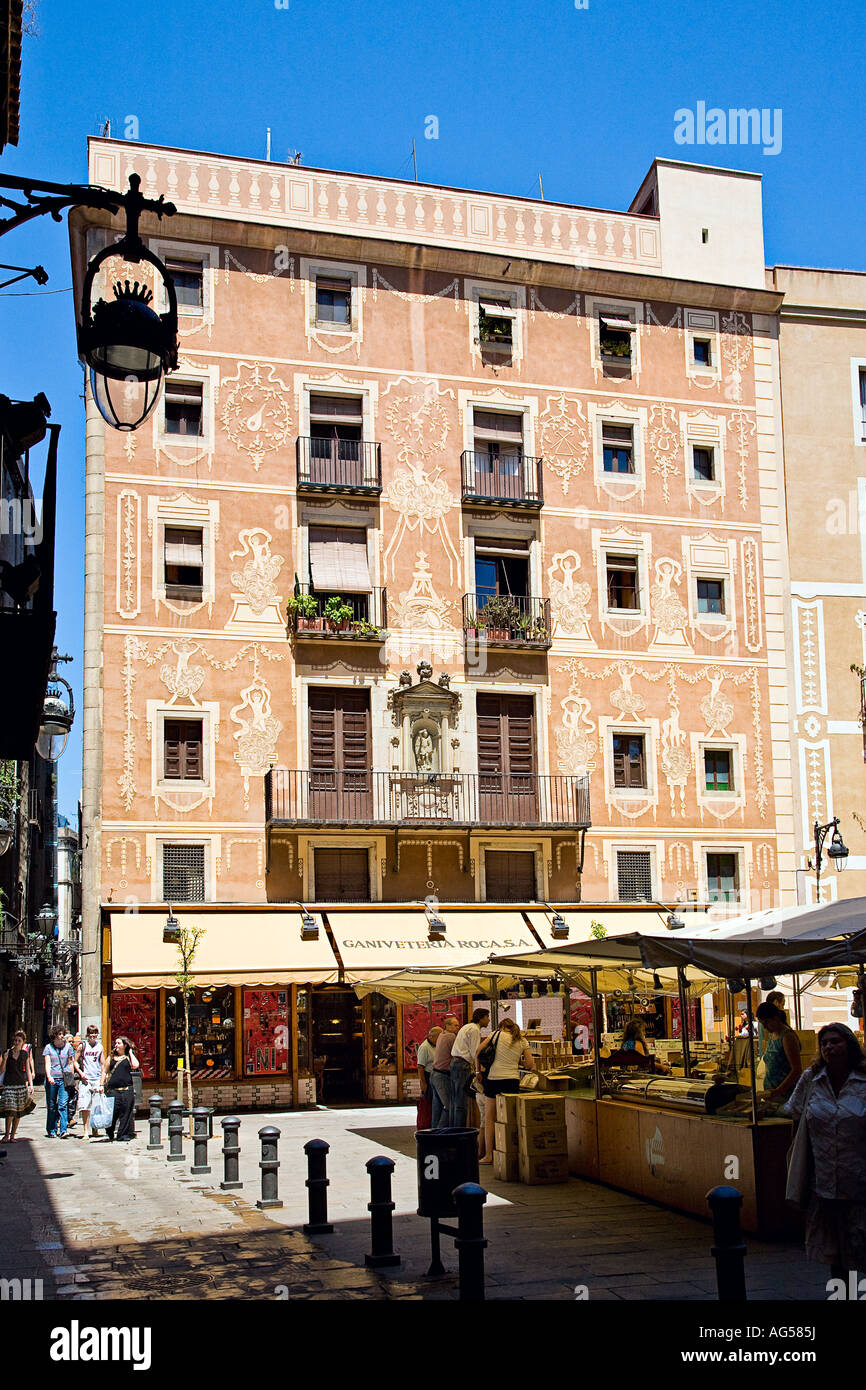Plaça Del Pi, Barcelona, Spain Stock Photo - Alamy