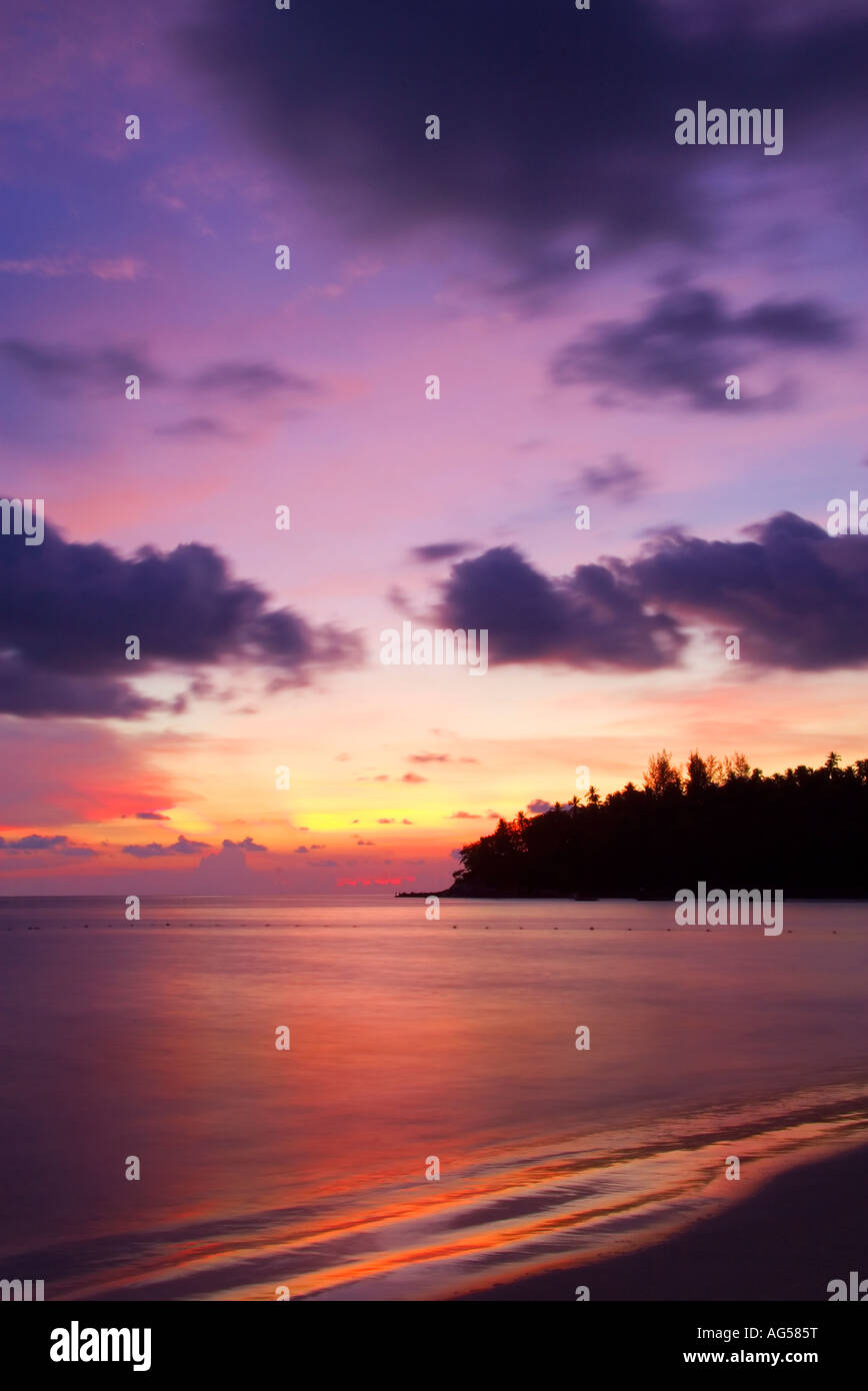 Phuket Thailand Beach Sunset Fantastic Color Stock Photo - Alamy