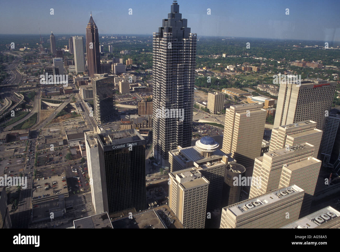 Aerial panorama view atlanta hi-res stock photography and images - Alamy