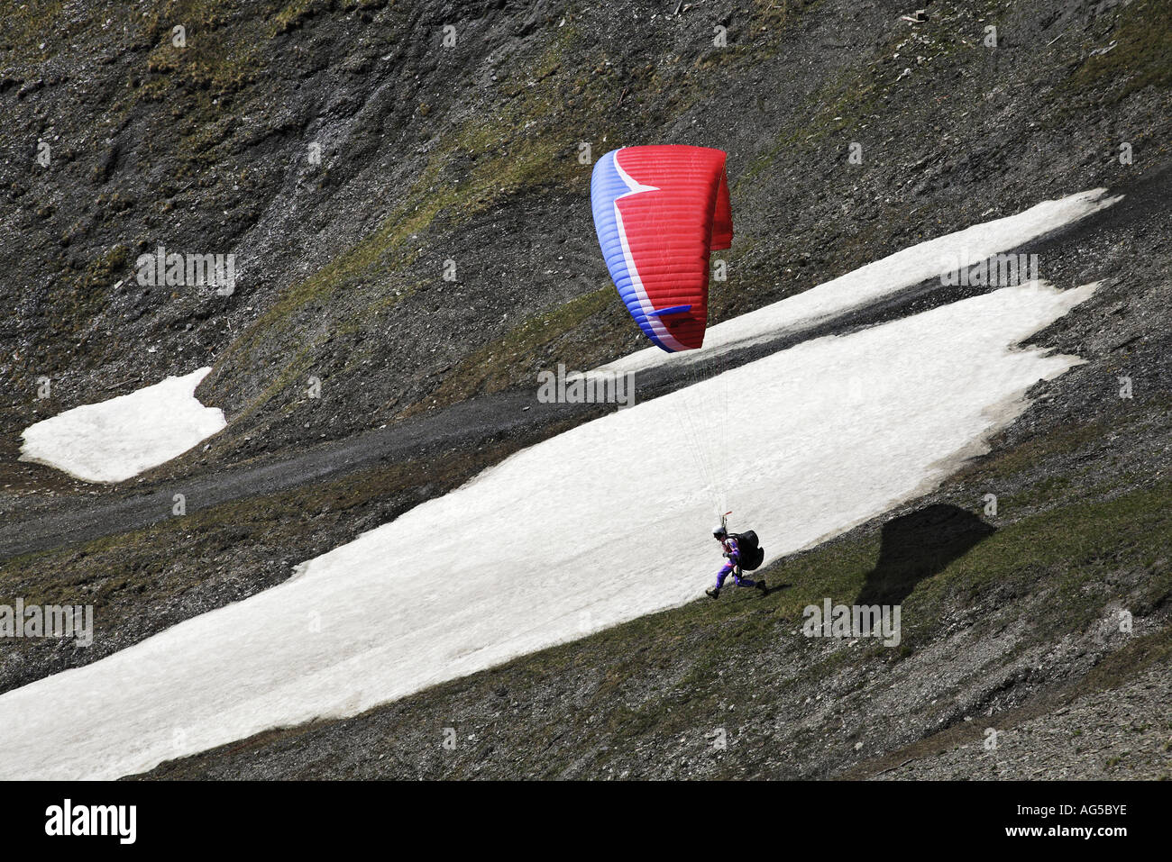 paraglider taking off Stock Photo - Alamy