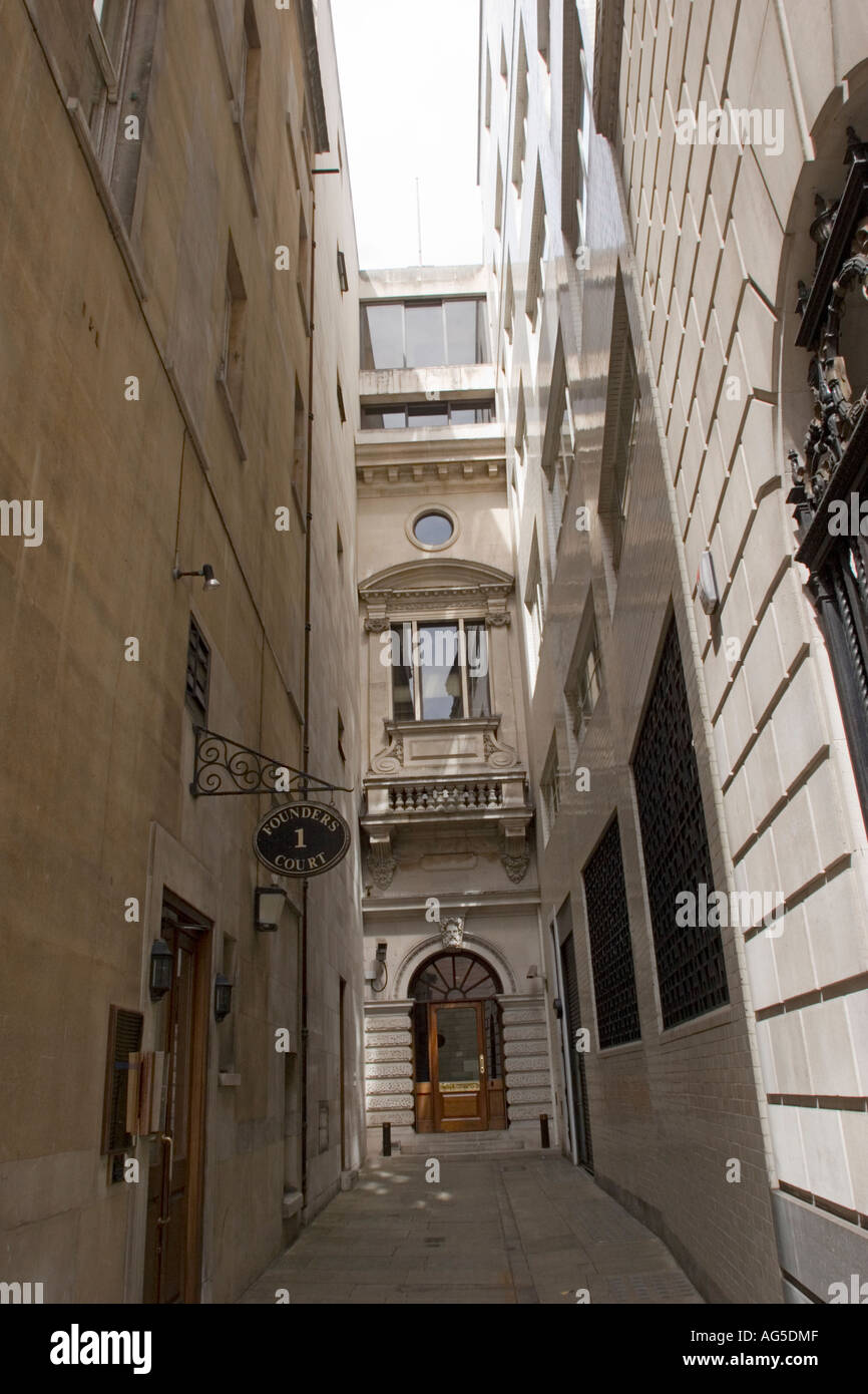 Narrow Street In The City Of London Gb Uk High Resolution Stock ...
