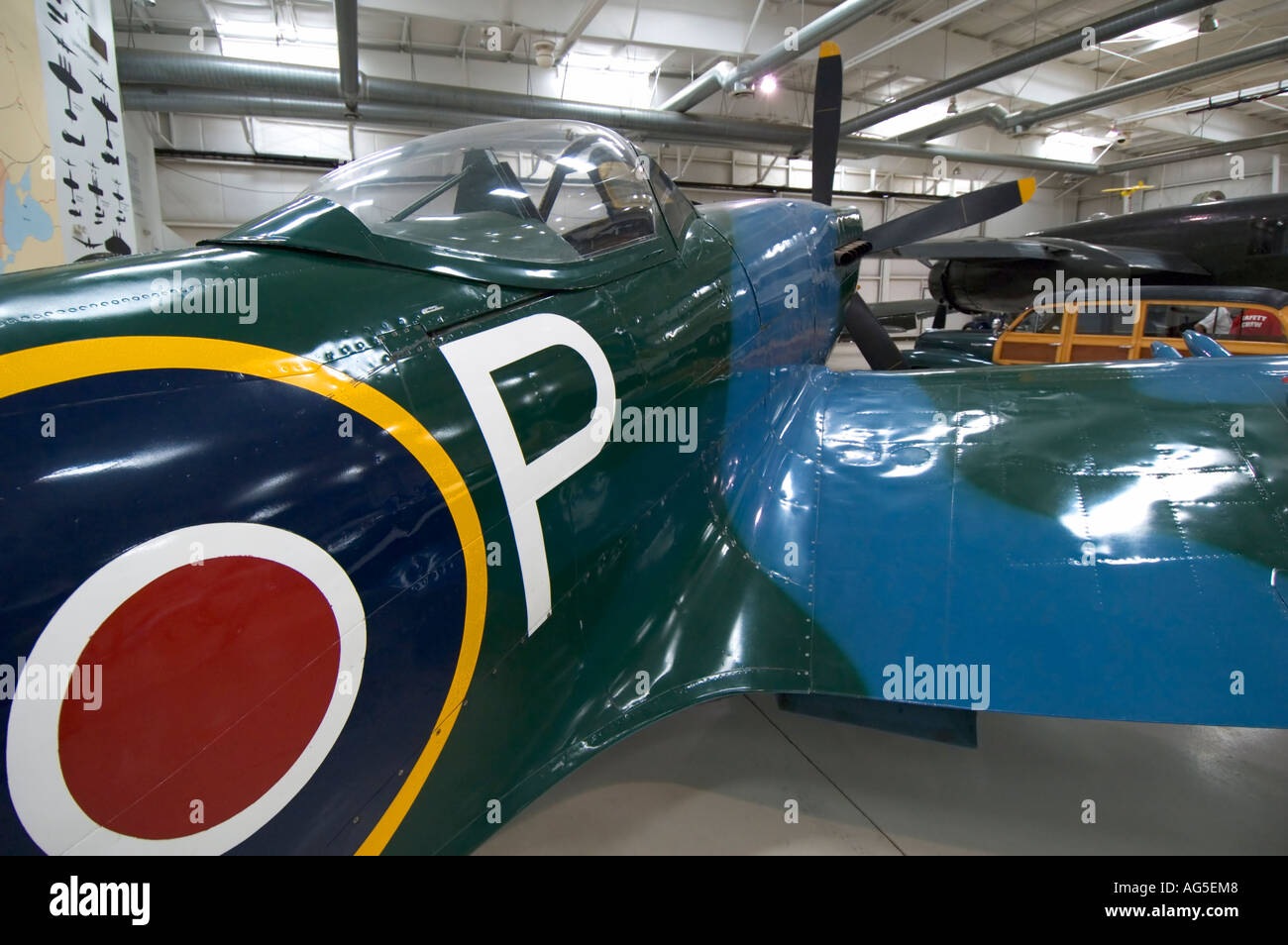 California Palm Springs Air Museum Supermarine MKXIV Spitfire Royal Air Force World War Two ...