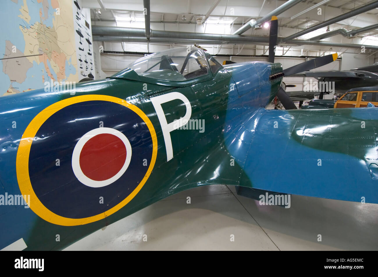 California Palm Springs Air Museum Supermarine MKXIV Spitfire Royal Air Force World War Two ...