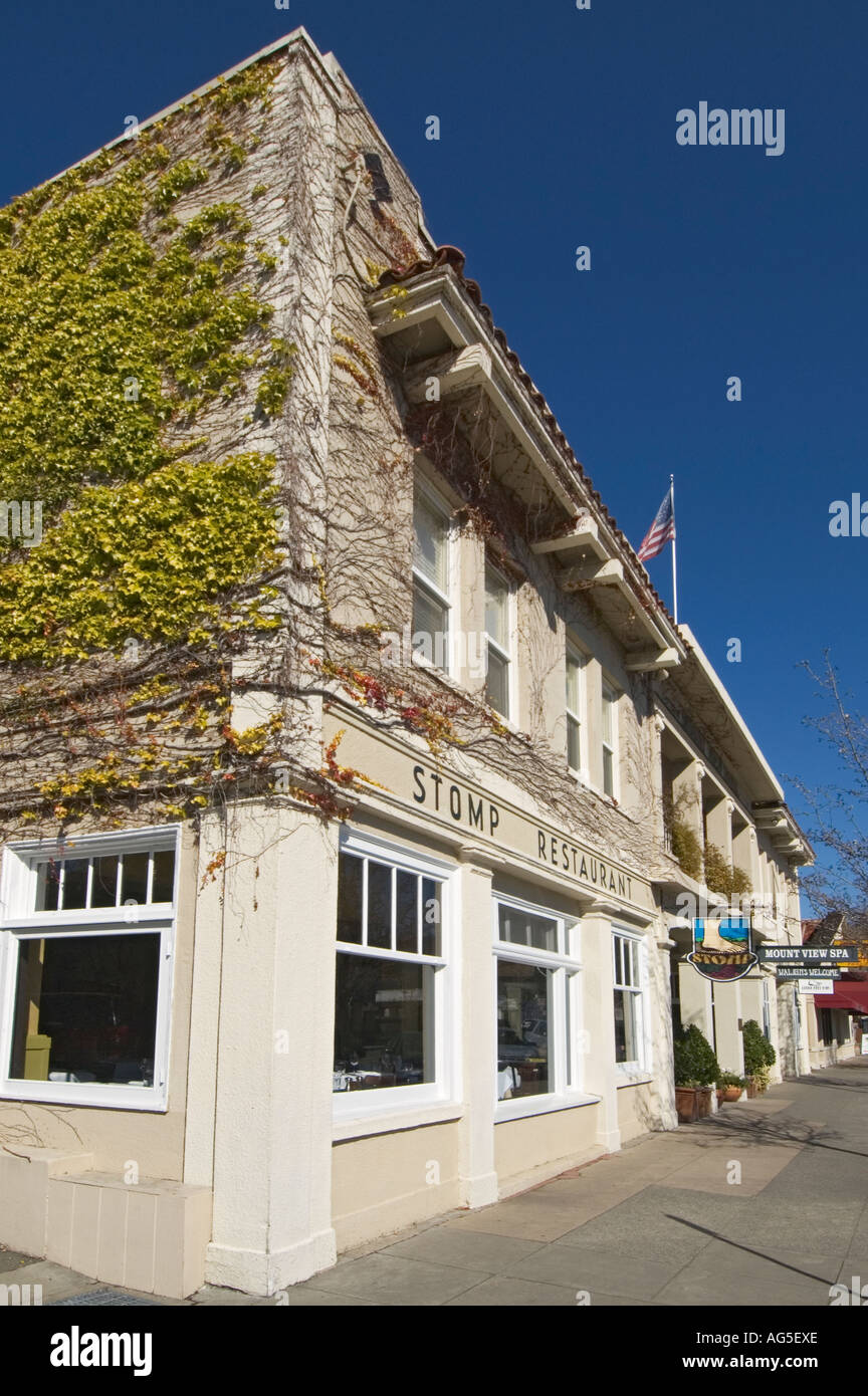 California Napa Valley Calistoga downtown street building exterior ...