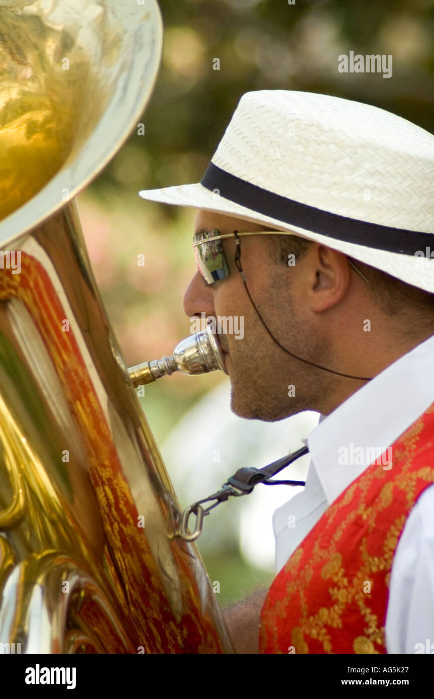 Playing the tuba Stock Photo - Alamy