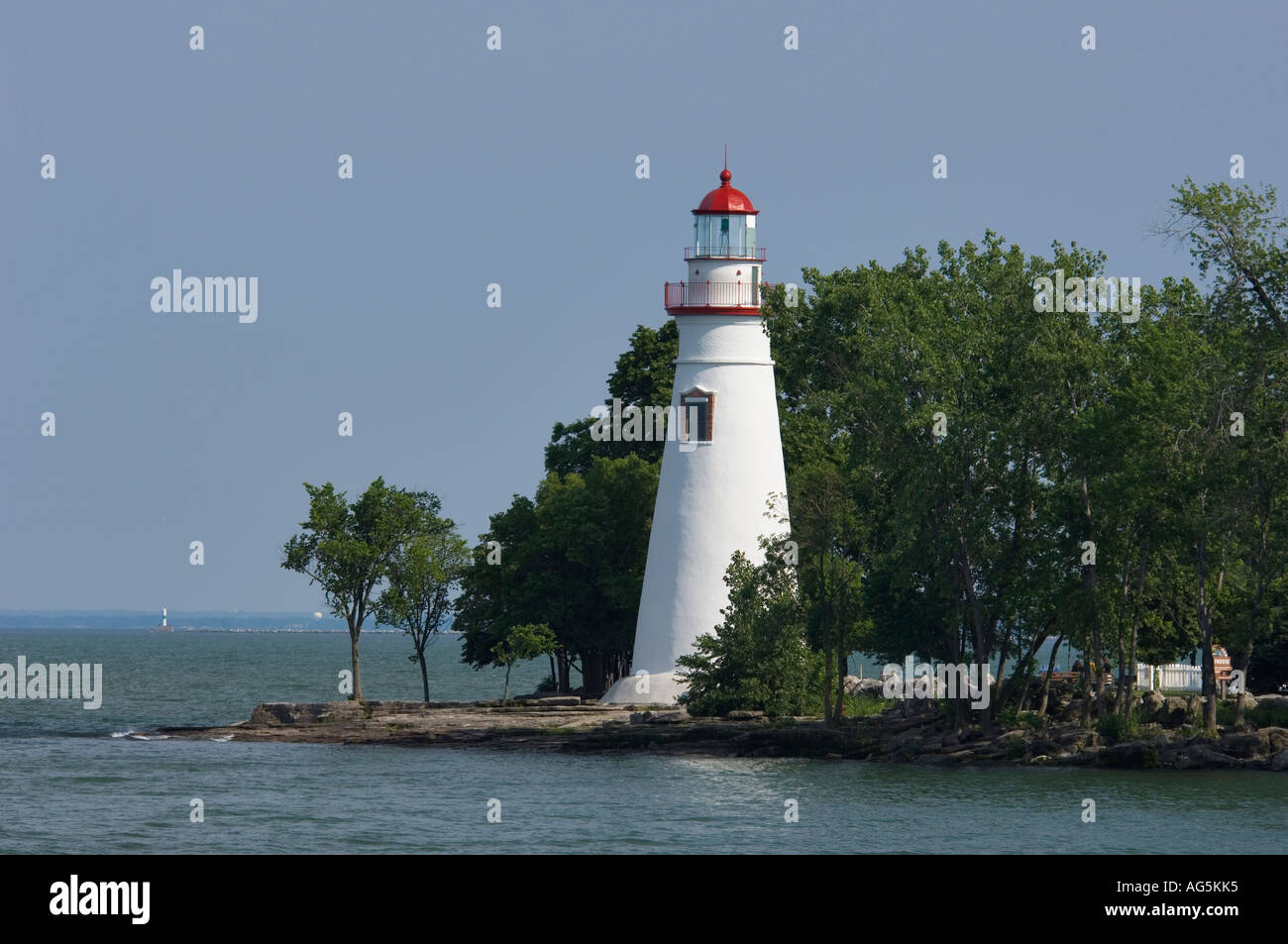 Marblehead Lighthouse Lake Erie Marblehead State Park Ohio Stock Photo ...