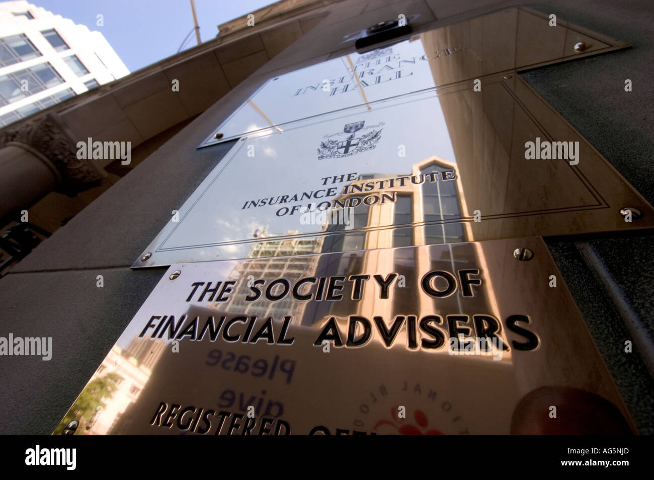The Insurance Hall The society of Financial Advisors Brass name plate ...