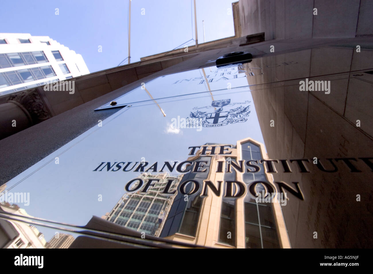 The Insurance Institute of London name plate Aldermanbury EC2 London ...