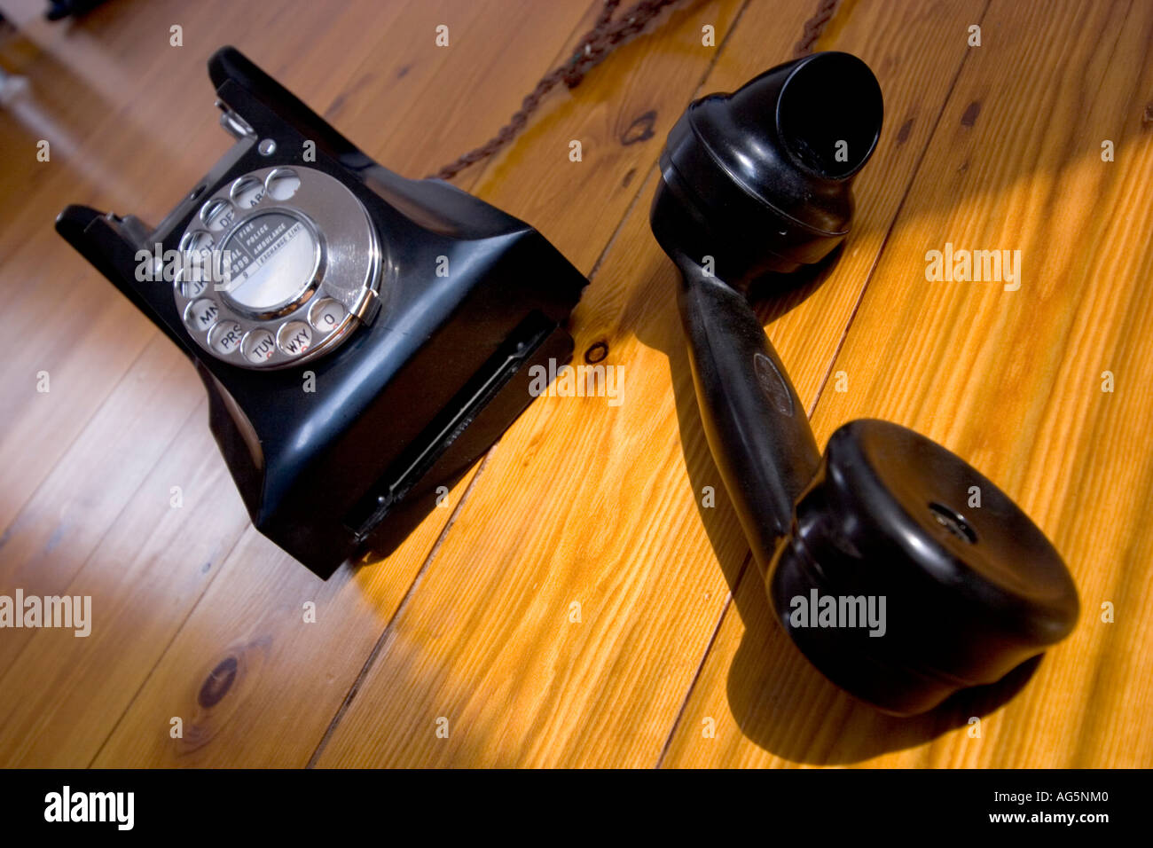 old vintage black GPO General Post Office Bakelite telephone with ...