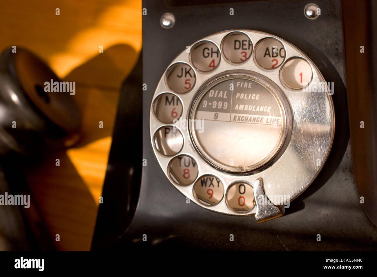 old vintage black GPO General Post Office Bakelite telephone with ...