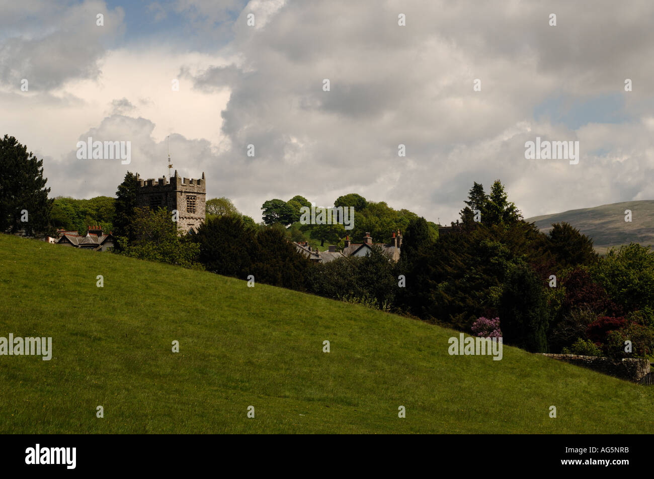 View of Church Sedbergh Yorkshire Dales Stock Photo - Alamy
