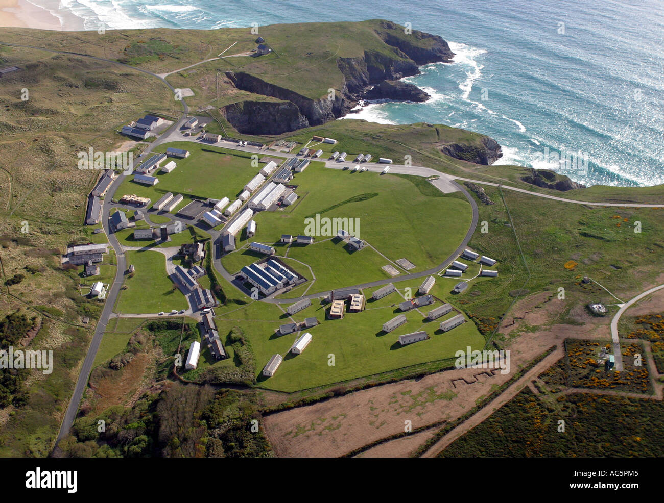 Penhale training camp Cornwall UK Stock Photo - Alamy