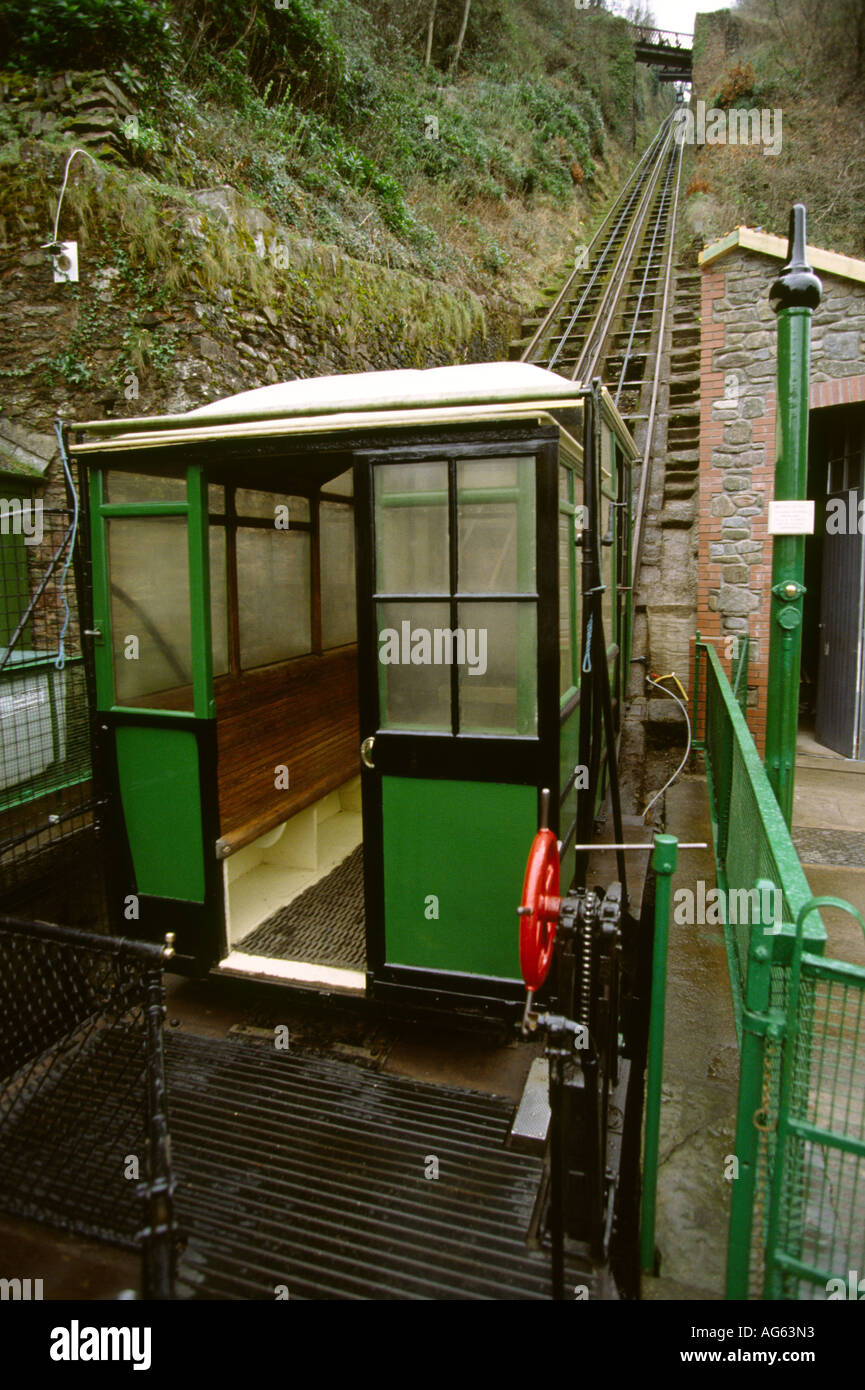 Devon Lynmouth water powered cliff railway Stock Photo - Alamy