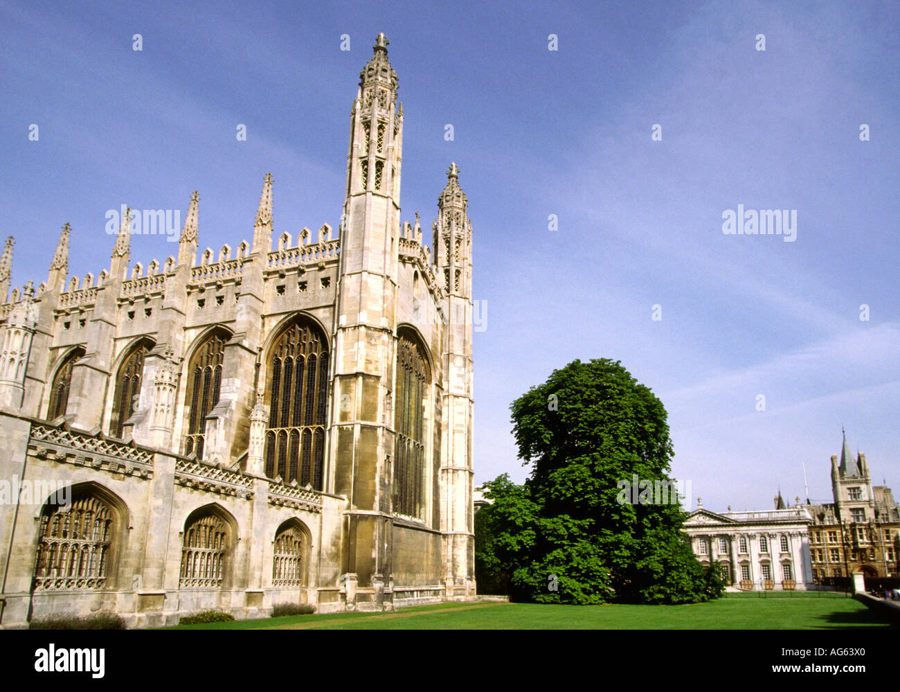 UK England Cambridgeshire Cambridge Kings College Chapel Stock Photo ...