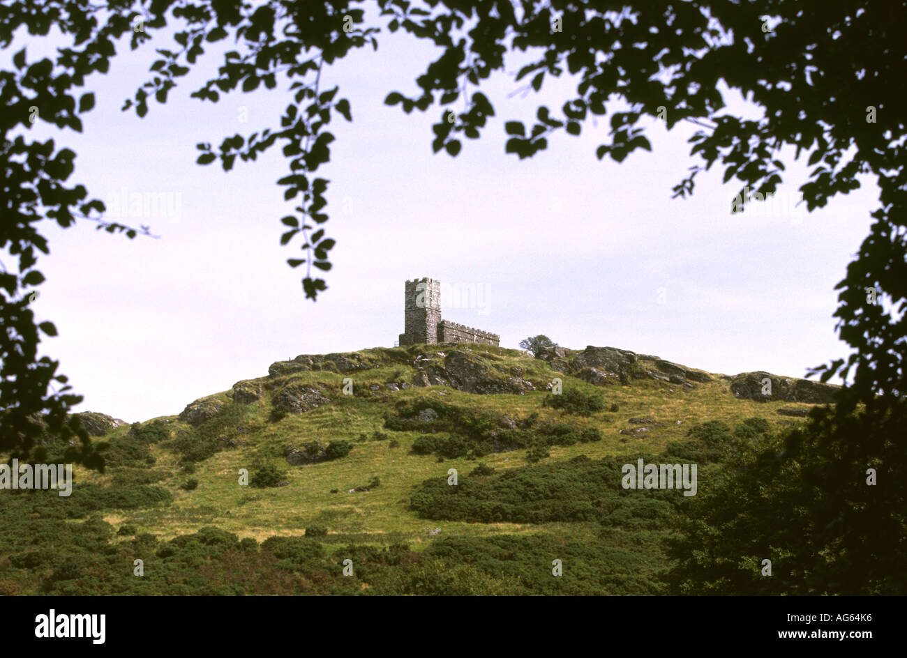 Devon Dartmoor Brent Tor Church of St Michael de Rupe Stock Photo - Alamy