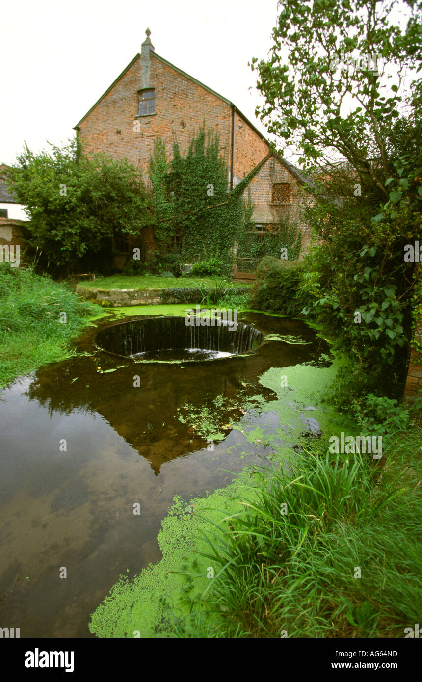 Devon Ottery St Mary circular tumbling weir Stock Photo - Alamy