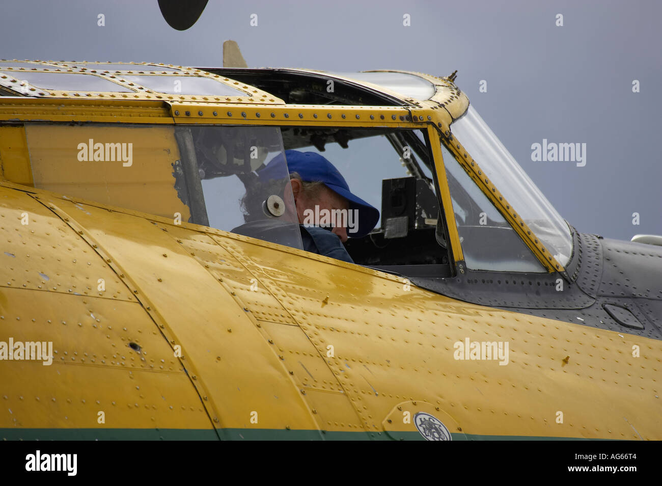 PBY Catalina flying boat cockpit (Old yellow livery Stock Photo - Alamy