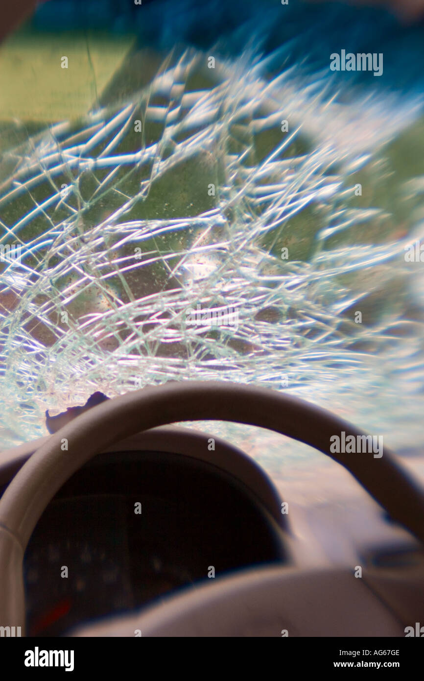 Car Glass Shattered High Resolution Stock Photography and Images - Alamy
