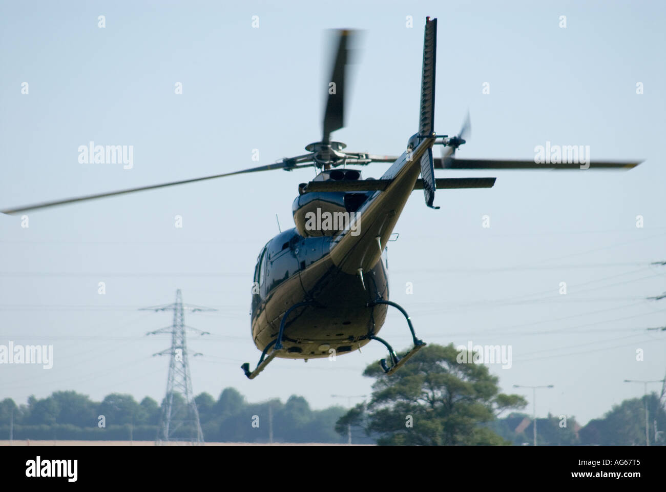 Helicopter taking off Stock Photo - Alamy