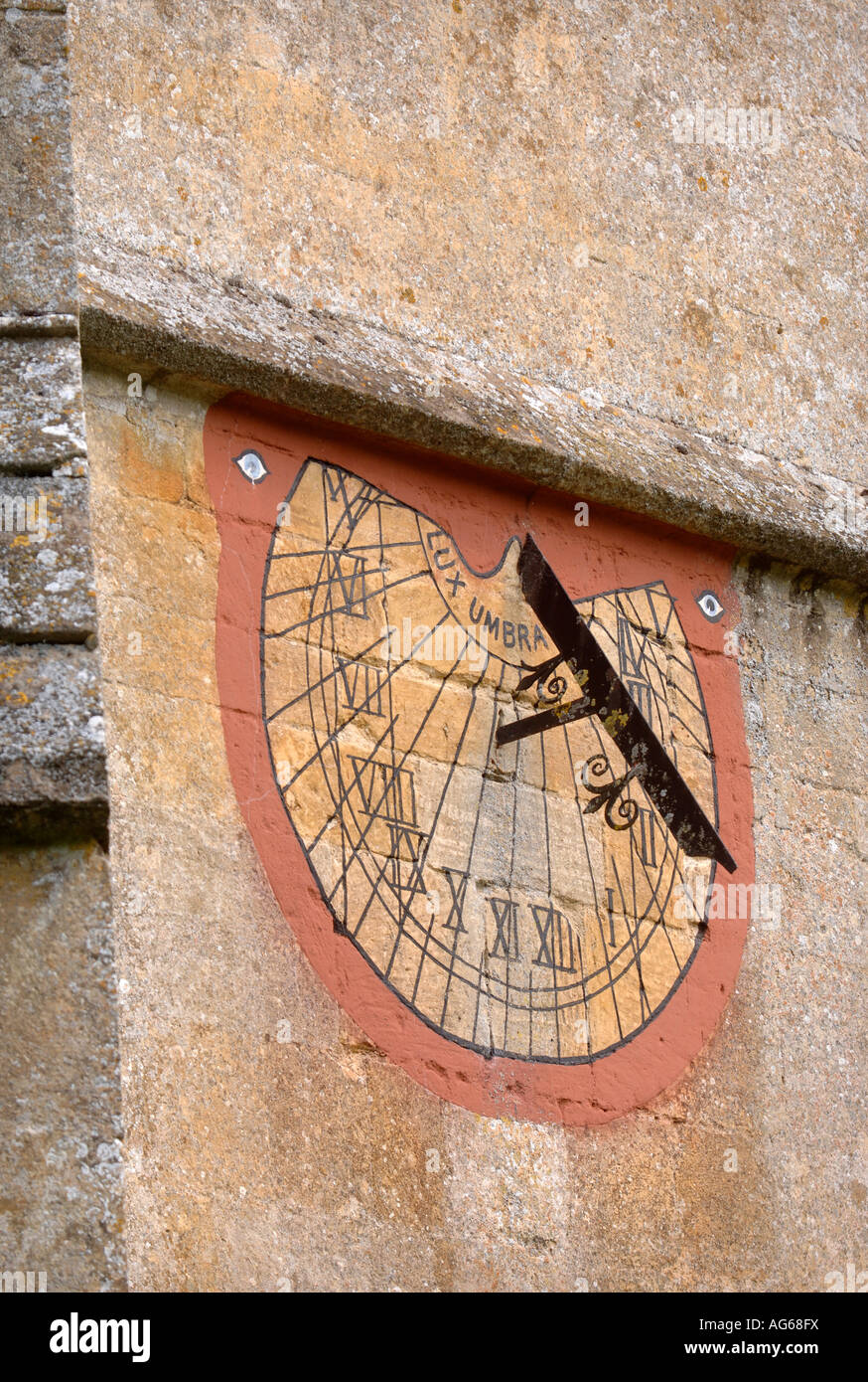 A UNIQUE SUNDIAL BEARING THE INSCRIPTION LUX UMBRA DEI Stock Photo - Alamy