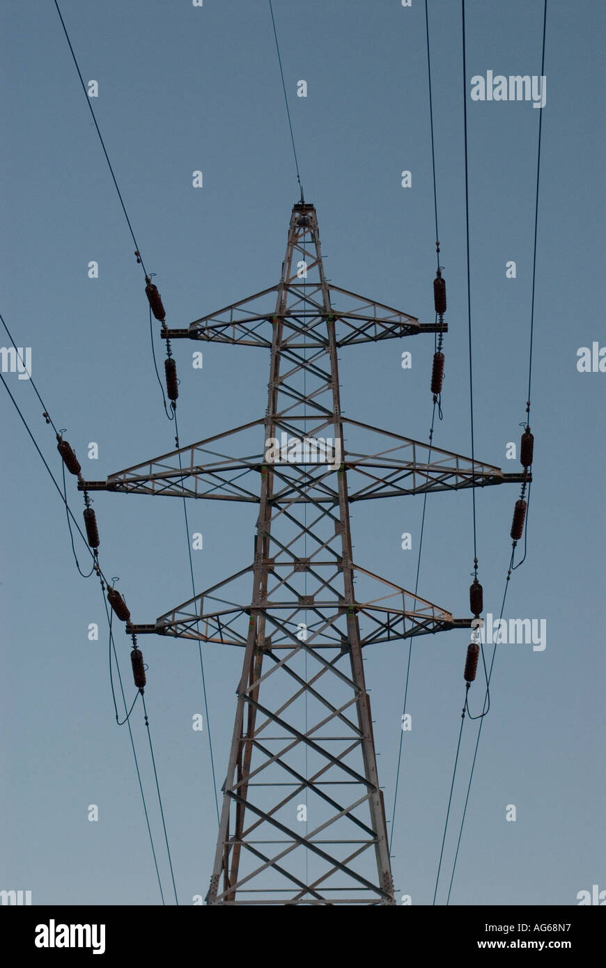 Conductors on Pylon Stock Photo - Alamy