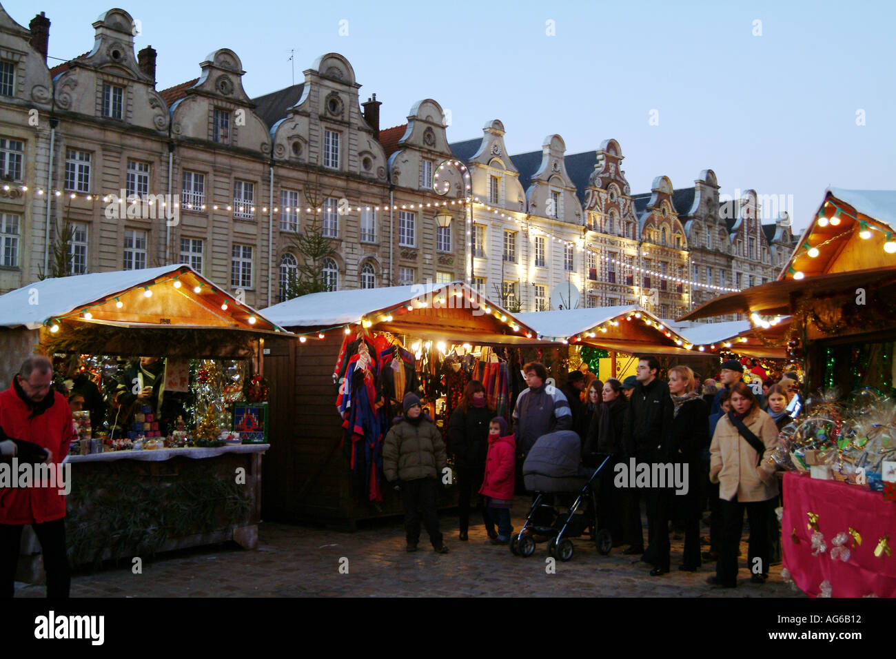 Christmas Market Grand Place Arras Northern France Europe EU Stock ...