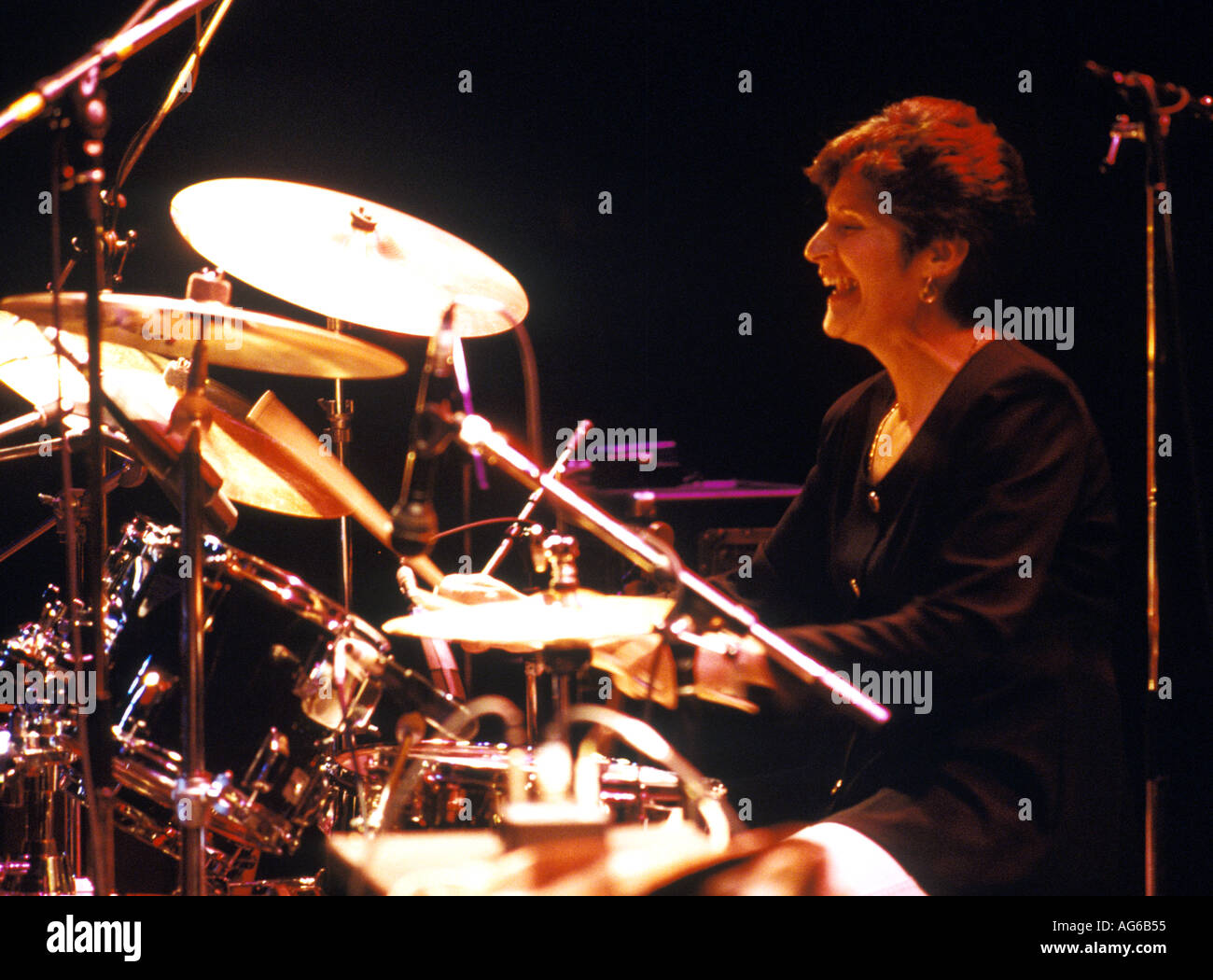 Honey Lantree girl drummer of 60s pop group Honeycombs Stock Photo ...