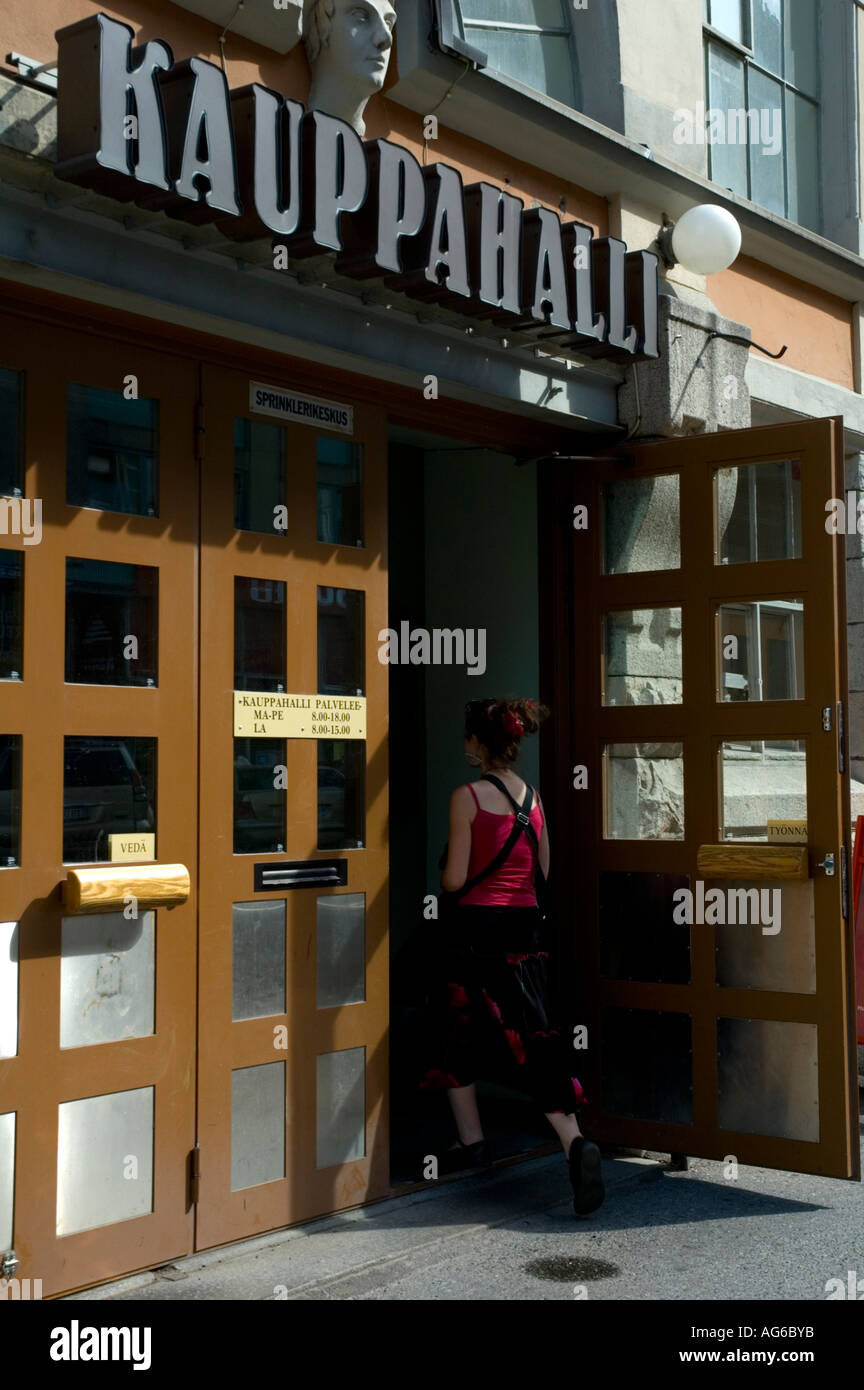 Kauppahalli the market hall in Tampere in Finland Stock Photo - Alamy